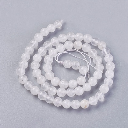 Natural Quartz Crystal Beads Strands, Rock Crystal Beads, Round, 8mm ...