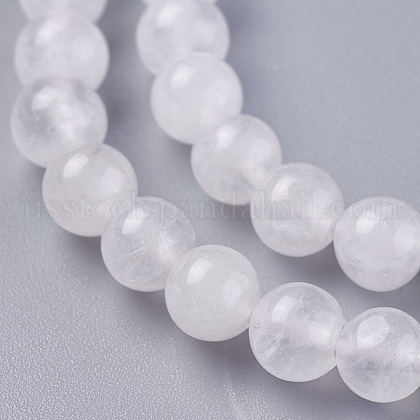 Natural Quartz Crystal Beads Strands, Rock Crystal Beads, Round, 8mm ...