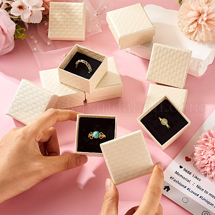 Square Paper Storage Gift Boxes, Jewelry Gift Packaging Case for ...